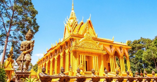 Chùa Vàm Rây | Chùa Khmer với bức tượng Phật nằm lớn nhất Việt Nam ...